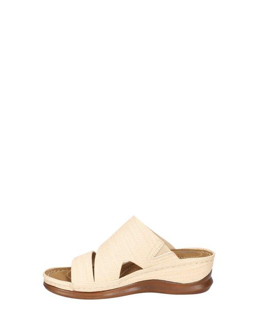 Easy Street Larrain Wedge Slide Sandal in Metallic | Lyst