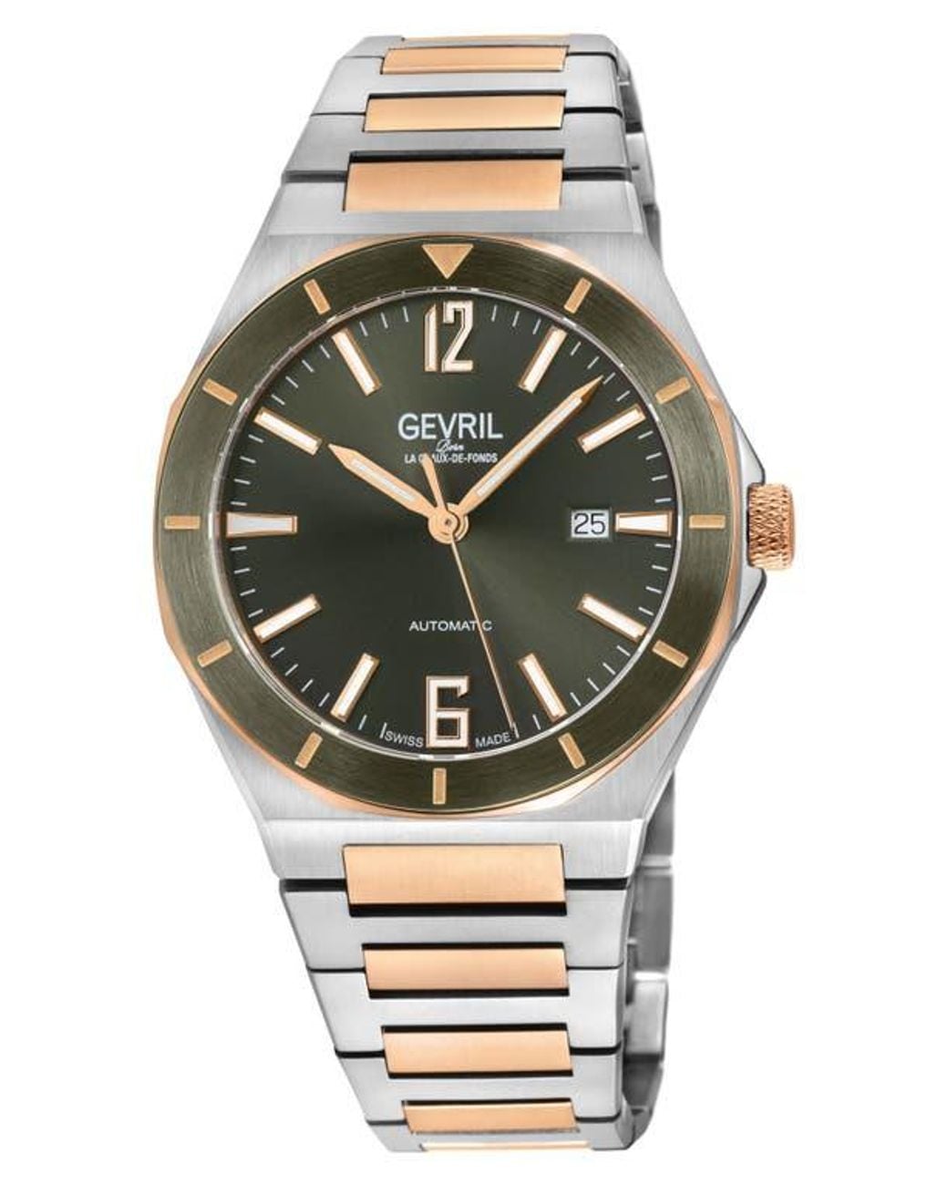 Gevril Two-Tone Goldtone Automatic Bracelet Watch in Gray for Men | Lyst