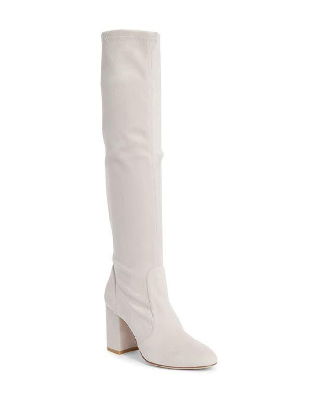 Stuart Weitzman Tuliana 85 Slouch Knee High Boot in White | Lyst