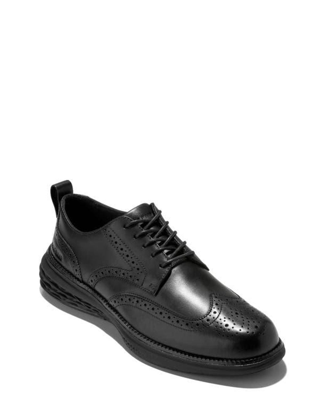 Cole Haan Grand Hurrion Wingtip Derby in Black for Men | Lyst