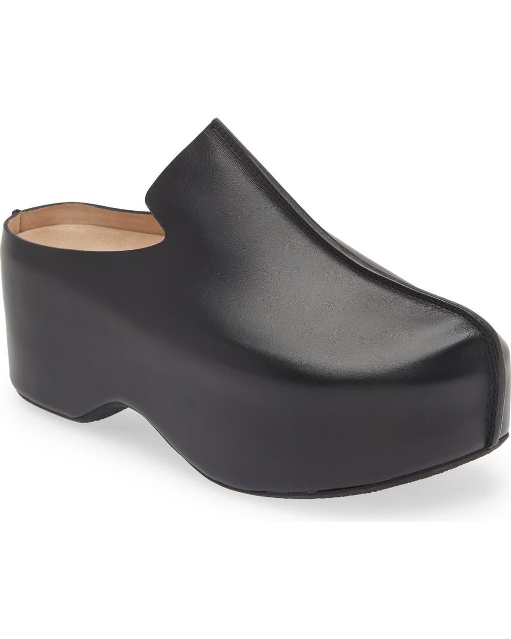 JW Anderson Leather Platform Clog in Black for Men | Lyst