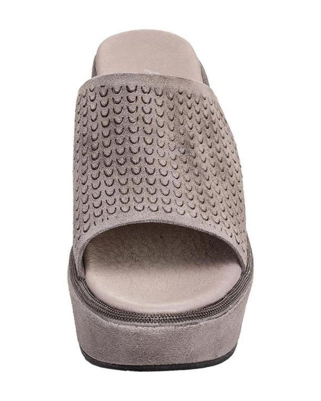 Antelope Kinsley Platform Slide Sandal in Gray | Lyst