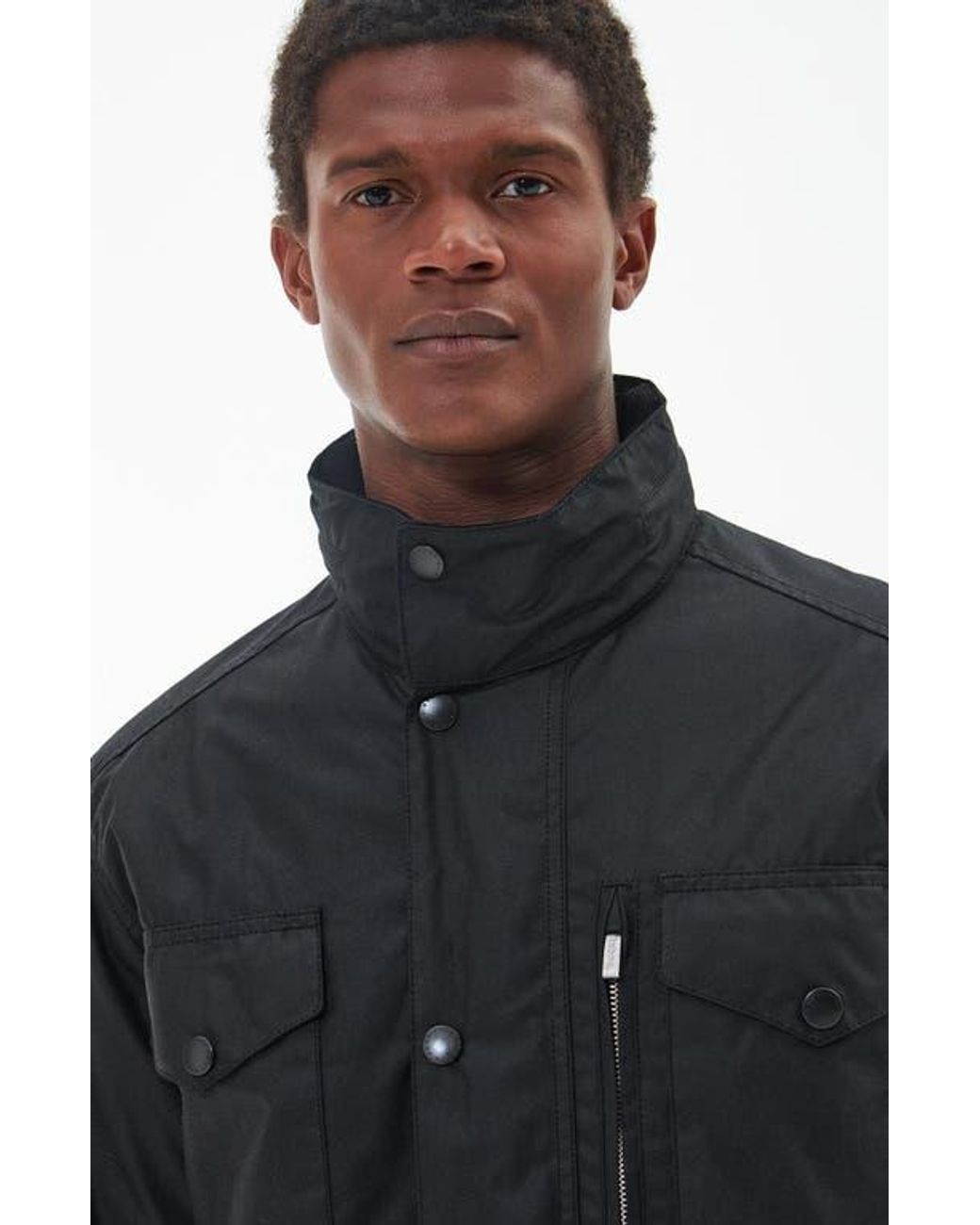 Barbour Sapper Regular Fit Weatherproof Waxed Cotton Jacket in Black ...