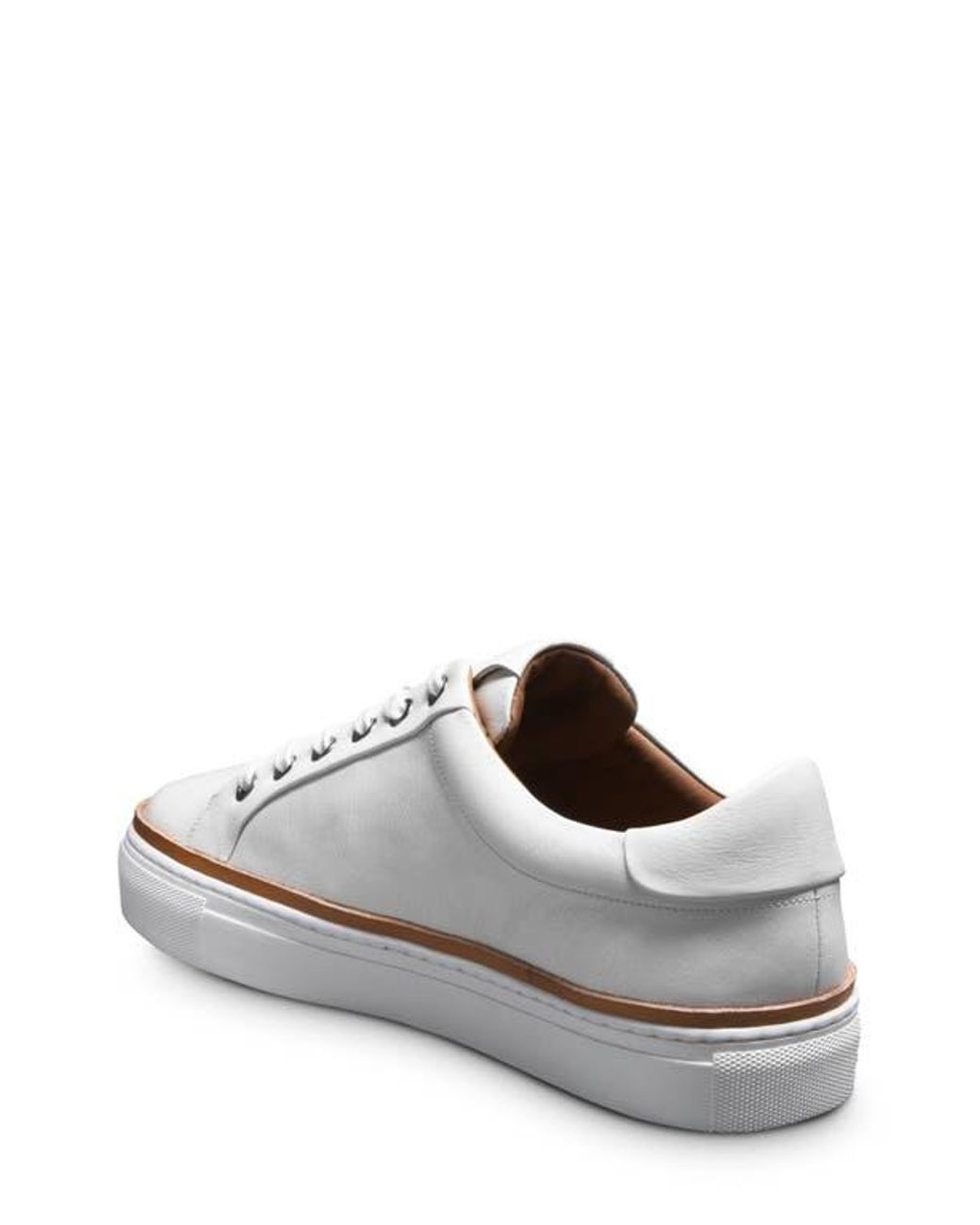 Allen Edmonds Flynn Leather Sneaker in White for Men | Lyst