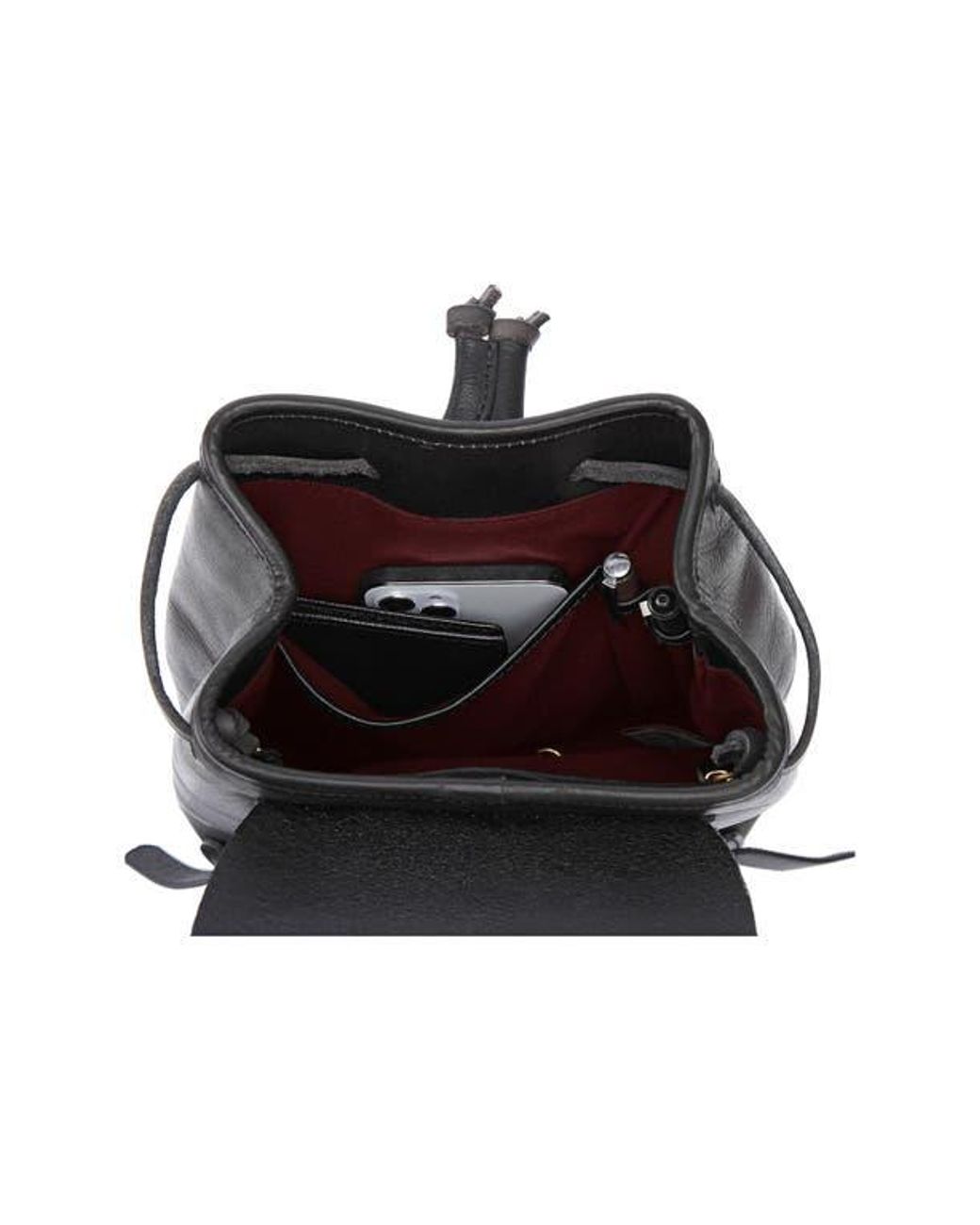 Old Trend Isla Small Leather Backpack in Black | Lyst