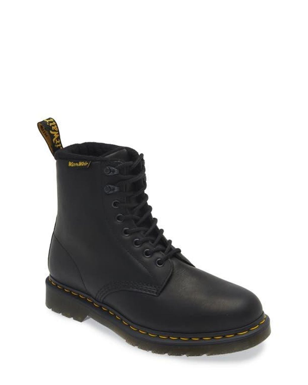 Dr. Martens 1460 Pascal Waterproof Fleece Lined Boot in Black for Men ...