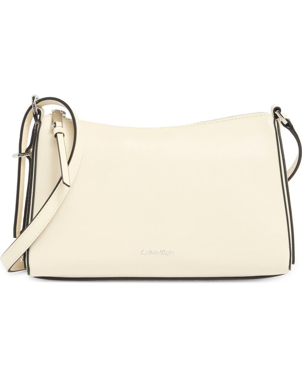 Calvin Klein Mandy Crossbody Bag in Natural | Lyst