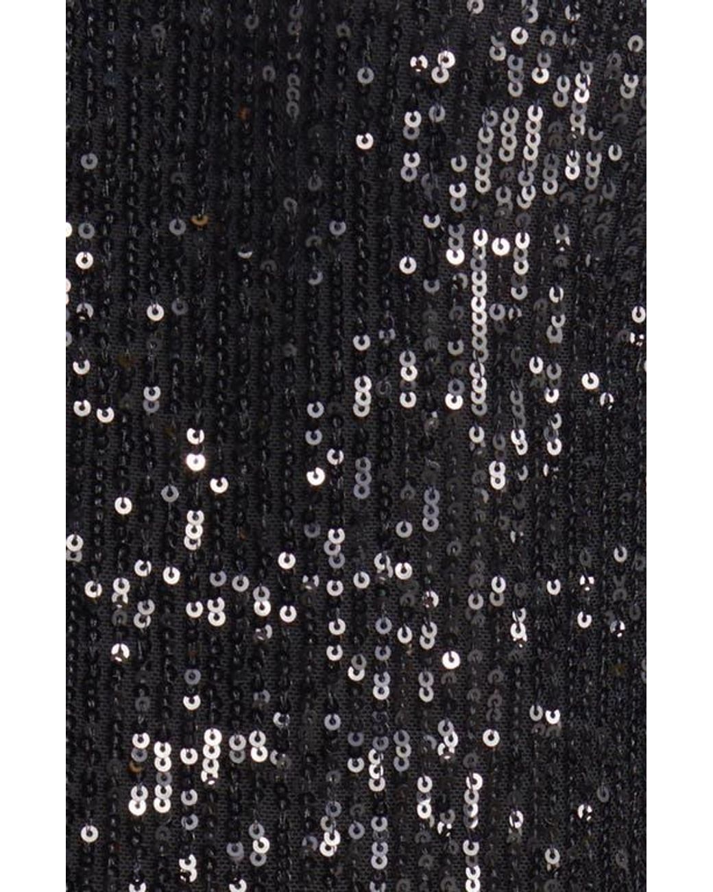 Eliza J Sequin Bodice Long Sleeve Overlay Jumpsuit in Black | Lyst