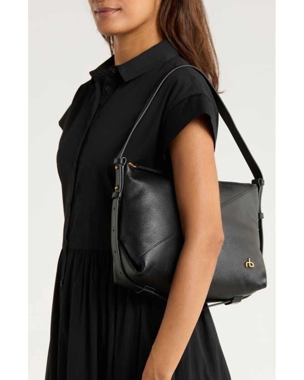 Rag & Bone Fulton Leather Shoulder Bag in Black | Lyst