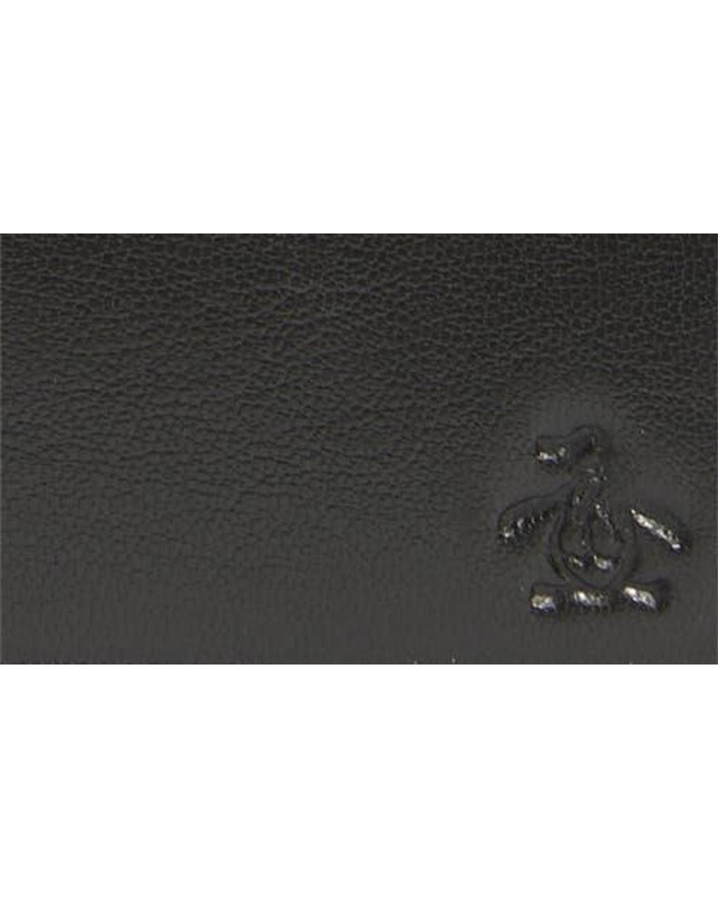 Original Penguin Stitch Crease Leather Bifold Wallet in Black for Men ...
