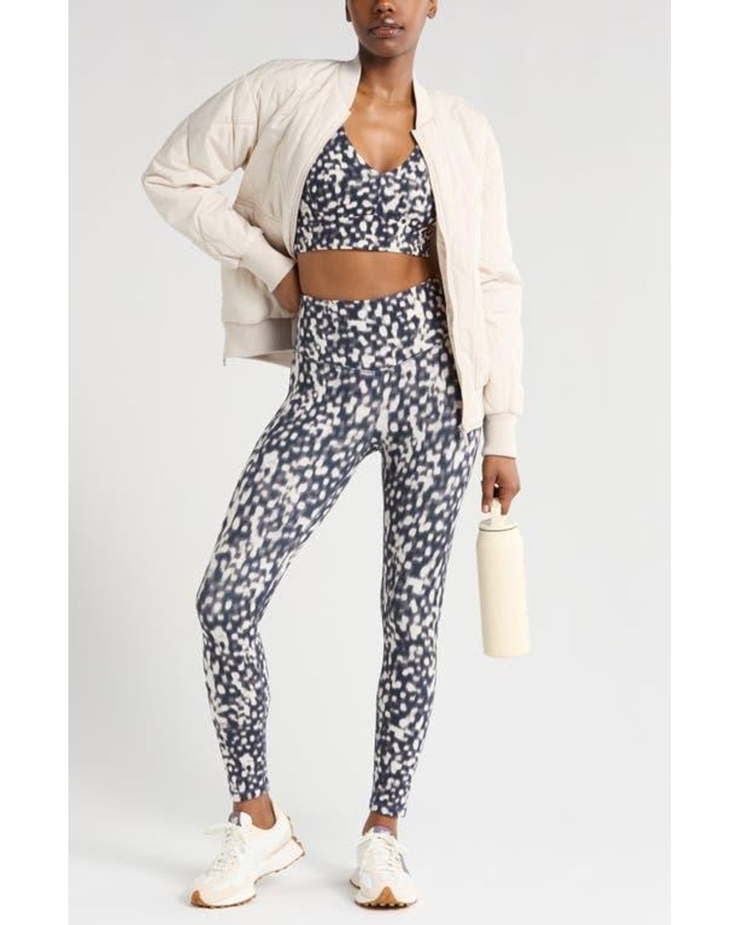 Zella Quilted Aviator Jacket | Lyst