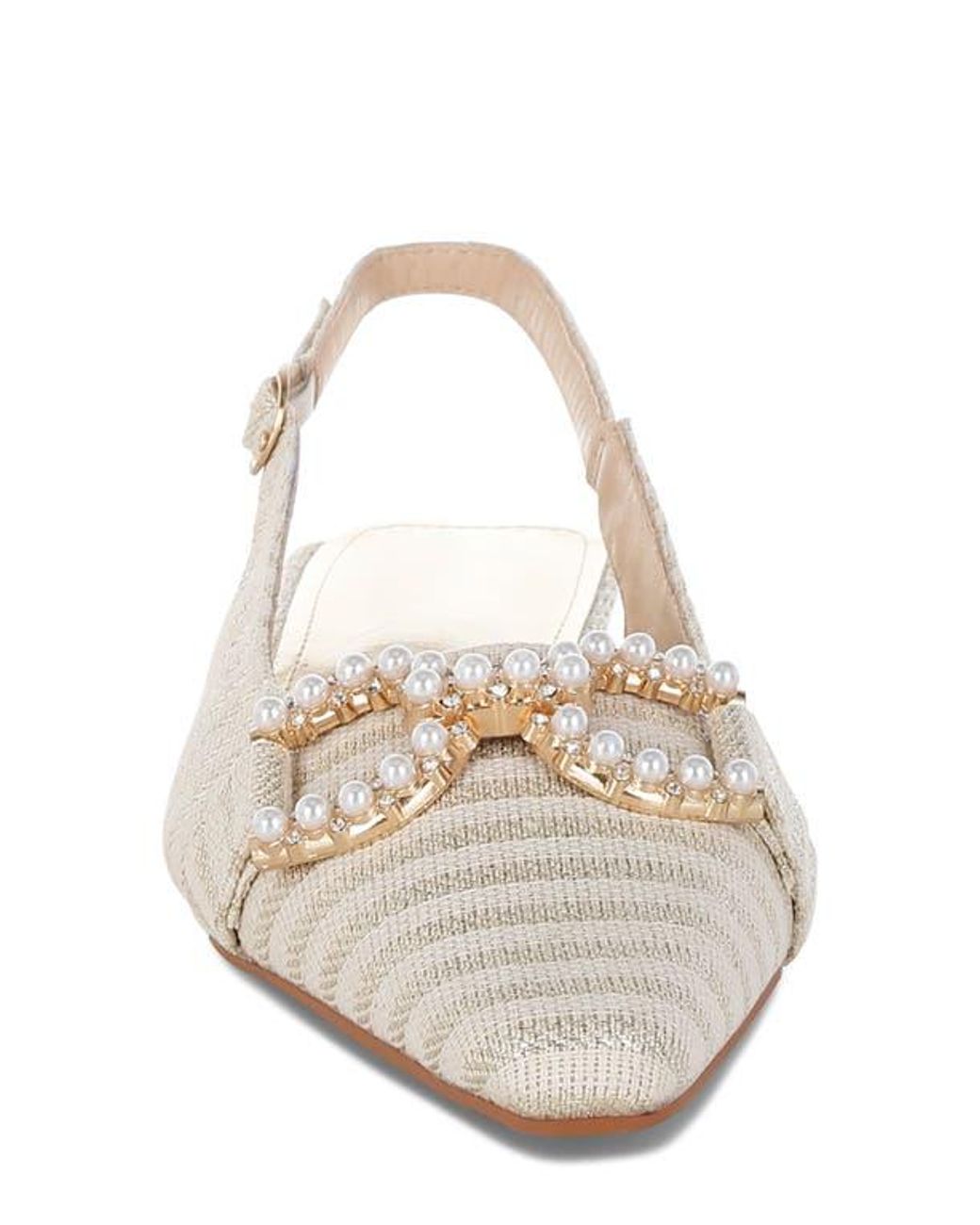 LONDON RAG Crina Slingback Flat in Natural | Lyst