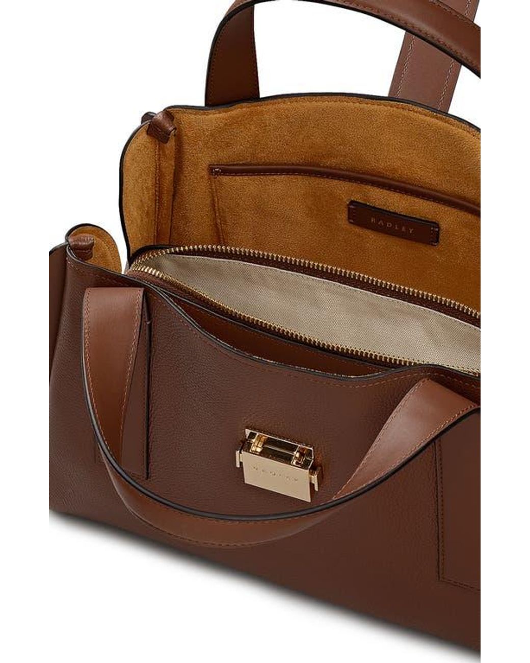 Radley Sloane Mews Medium Leather Satchel in Brown | Lyst