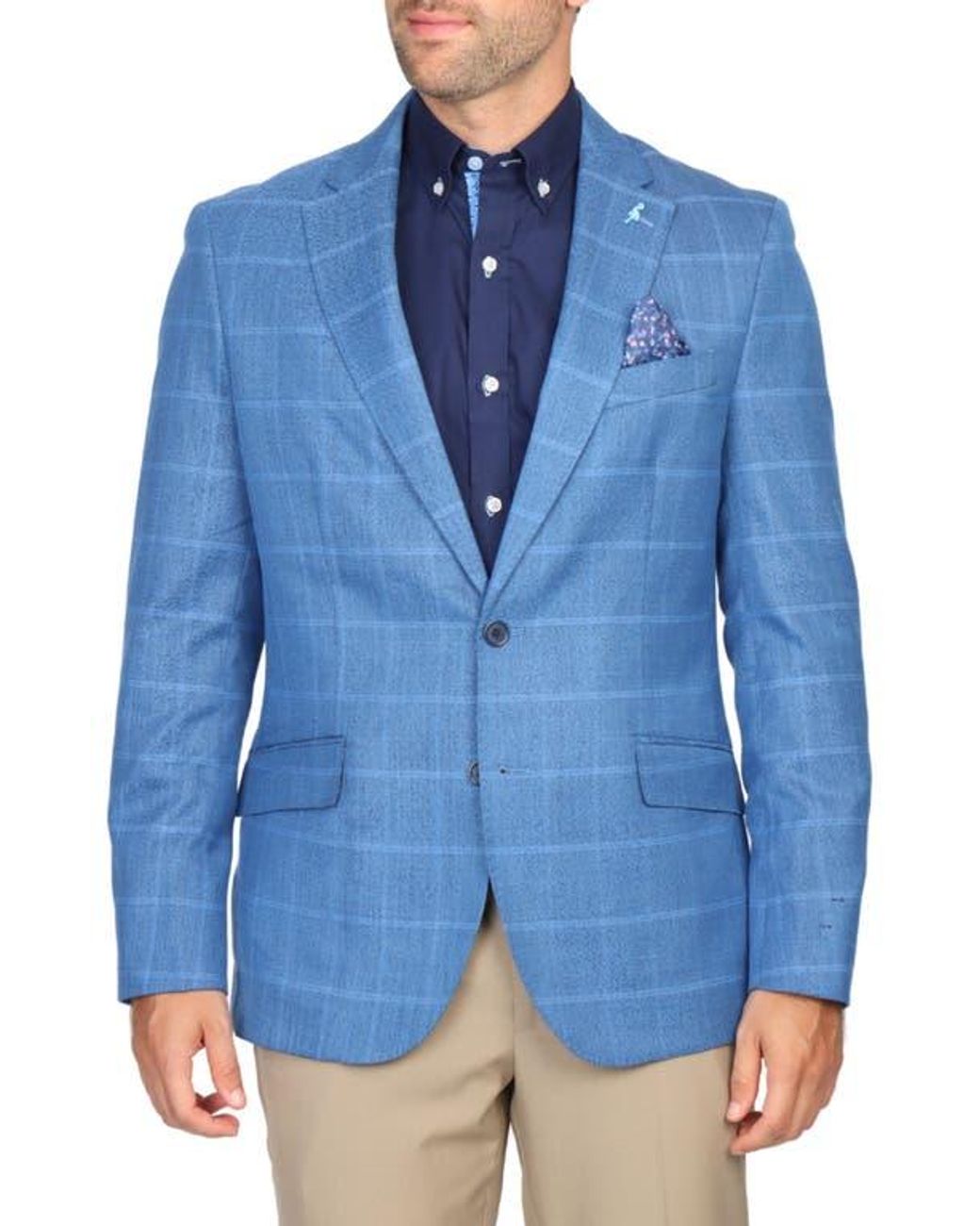 Tailorbyrd Shadow Windowpane Sport Coat in Blue for Men | Lyst