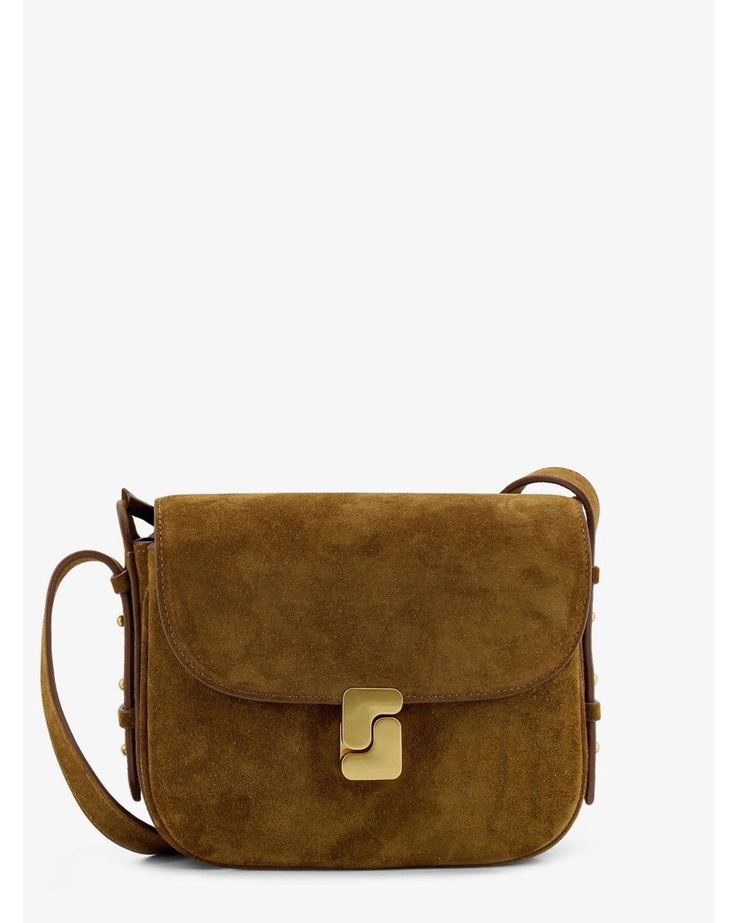 Soeur Bellissima Mini Suede Crossbody Bag in Brown | Lyst