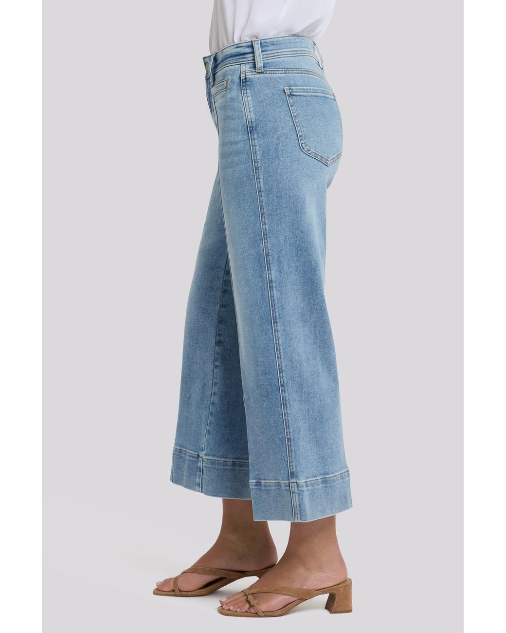 NYDJ Teresa Wide Leg Ankle Jeans In Mist Springs in Blue | Lyst
