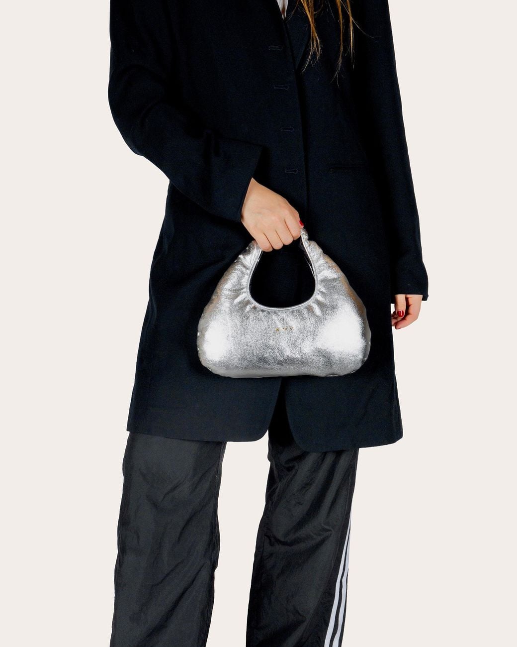 W 78 ST Micro Cloud Metallic-Leather Tote in Gray | Lyst