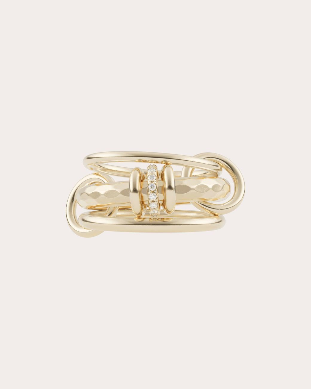 Spinelli Kilcollin Diamond & 18K Gemini Vulcan Ring in Natural | Lyst
