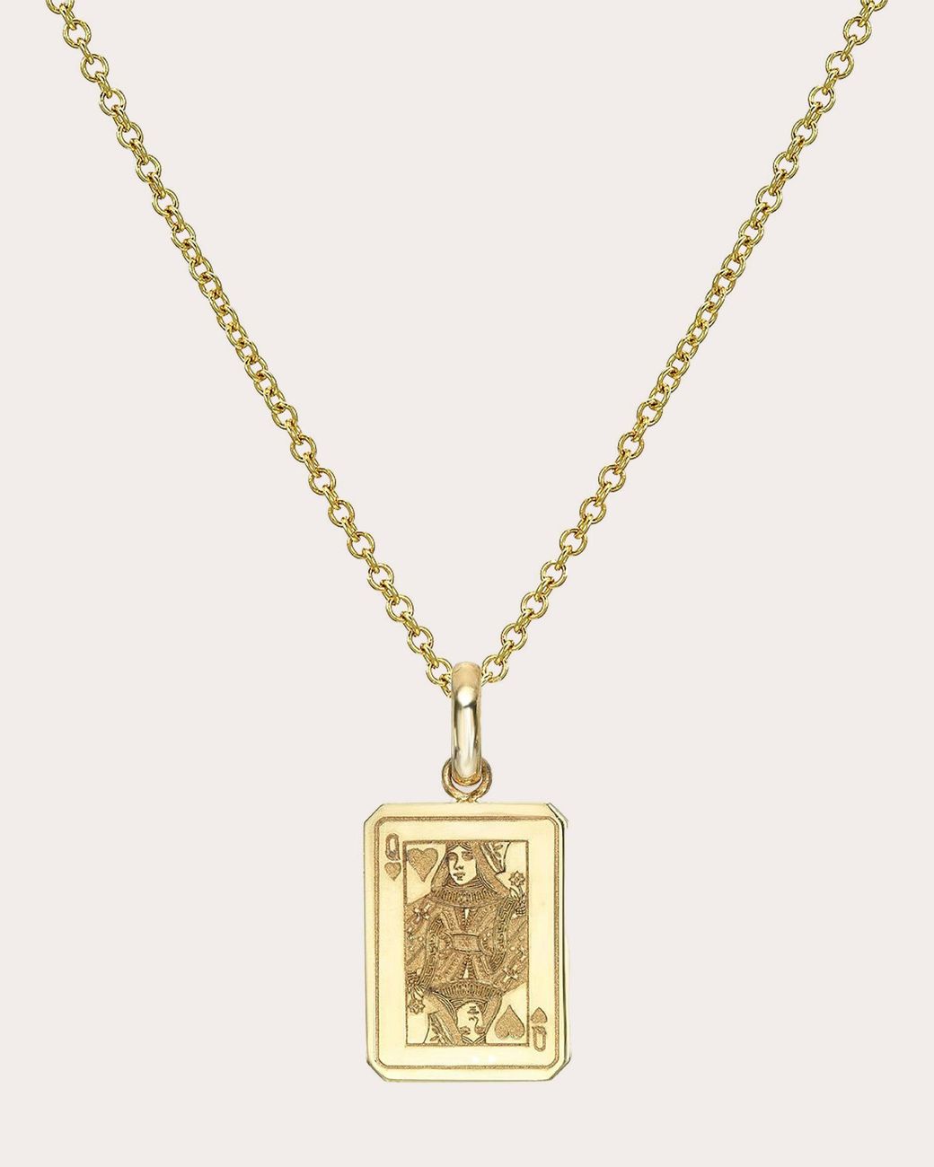 Zoe Lev Queen Of Hearts 14K Pendant Necklace in Metallic | Lyst