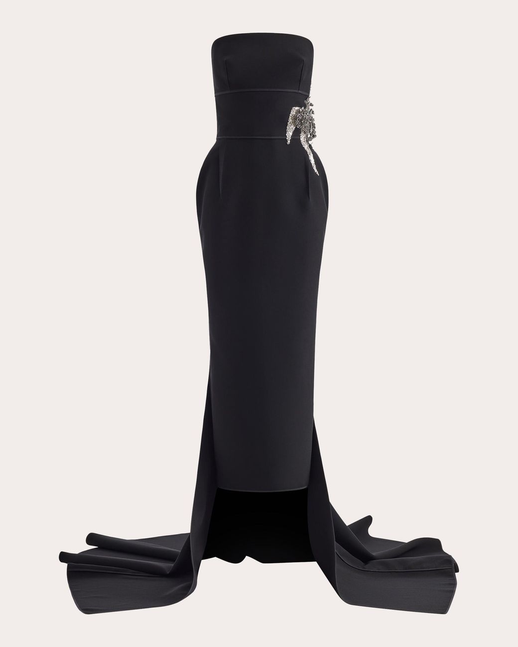 Maticevski Residence Embellished Strapless Train Gown in Black | Lyst