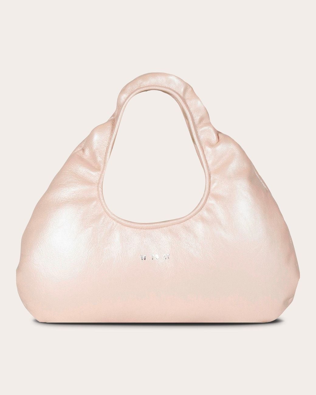 W 78 ST Micro Cloud Pearlescent-Leather Tote in Natural | Lyst
