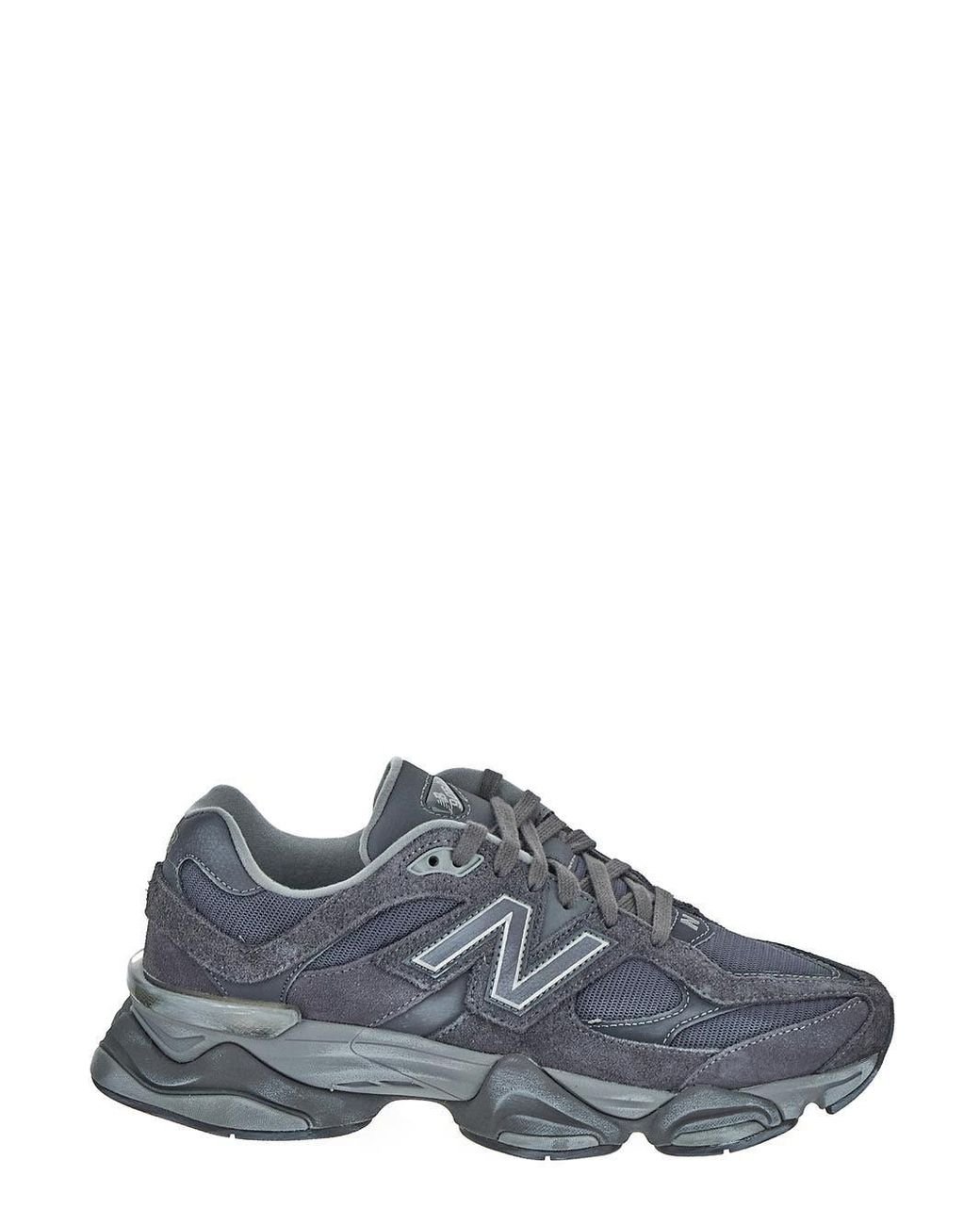 New Balance 9060 In Grey/blue Leather in Gray | Lyst