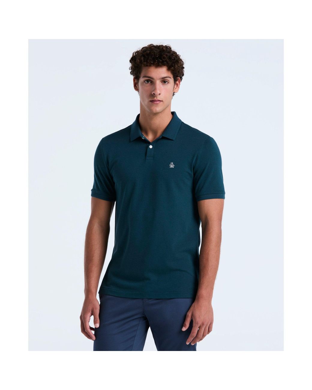 Original Penguin Daddy Pique Polo Shirt In Reflecting Pond in Blue for ...