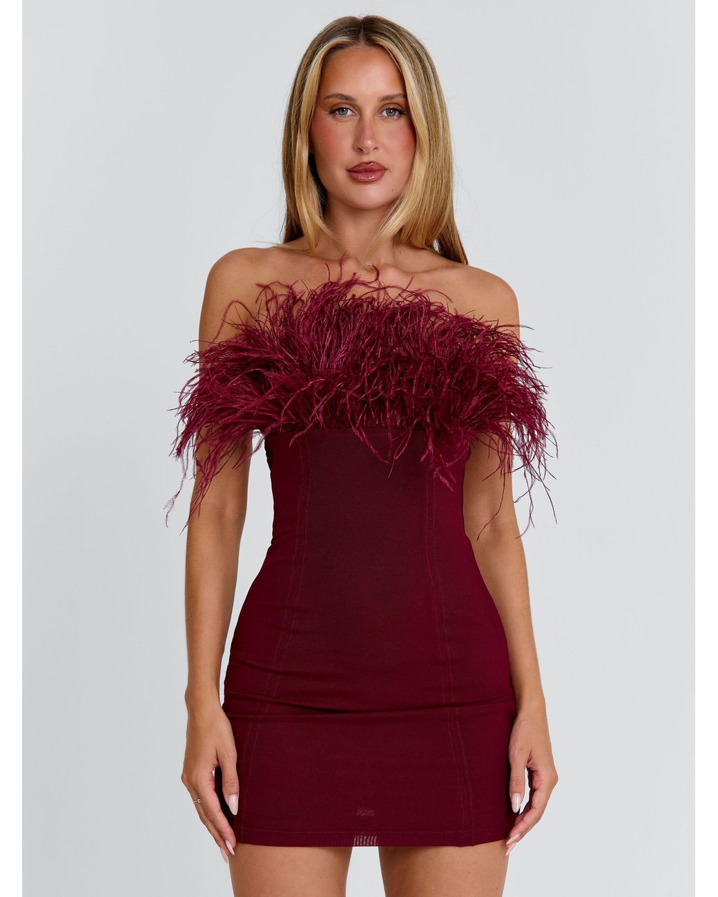 Santana Mini Dress Burgundy