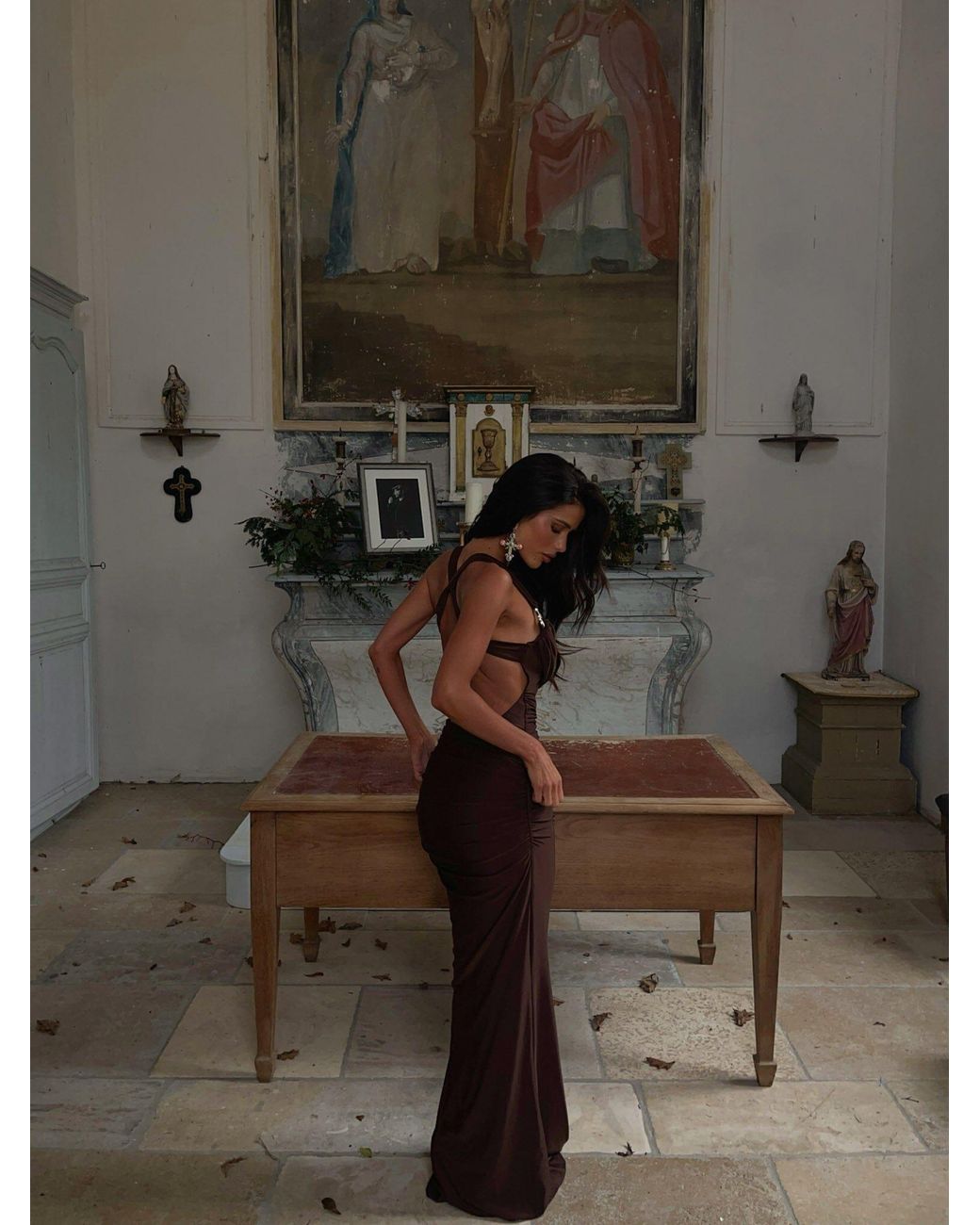 Outcast Pria Maxi Dress Chocolate in Brown | Lyst