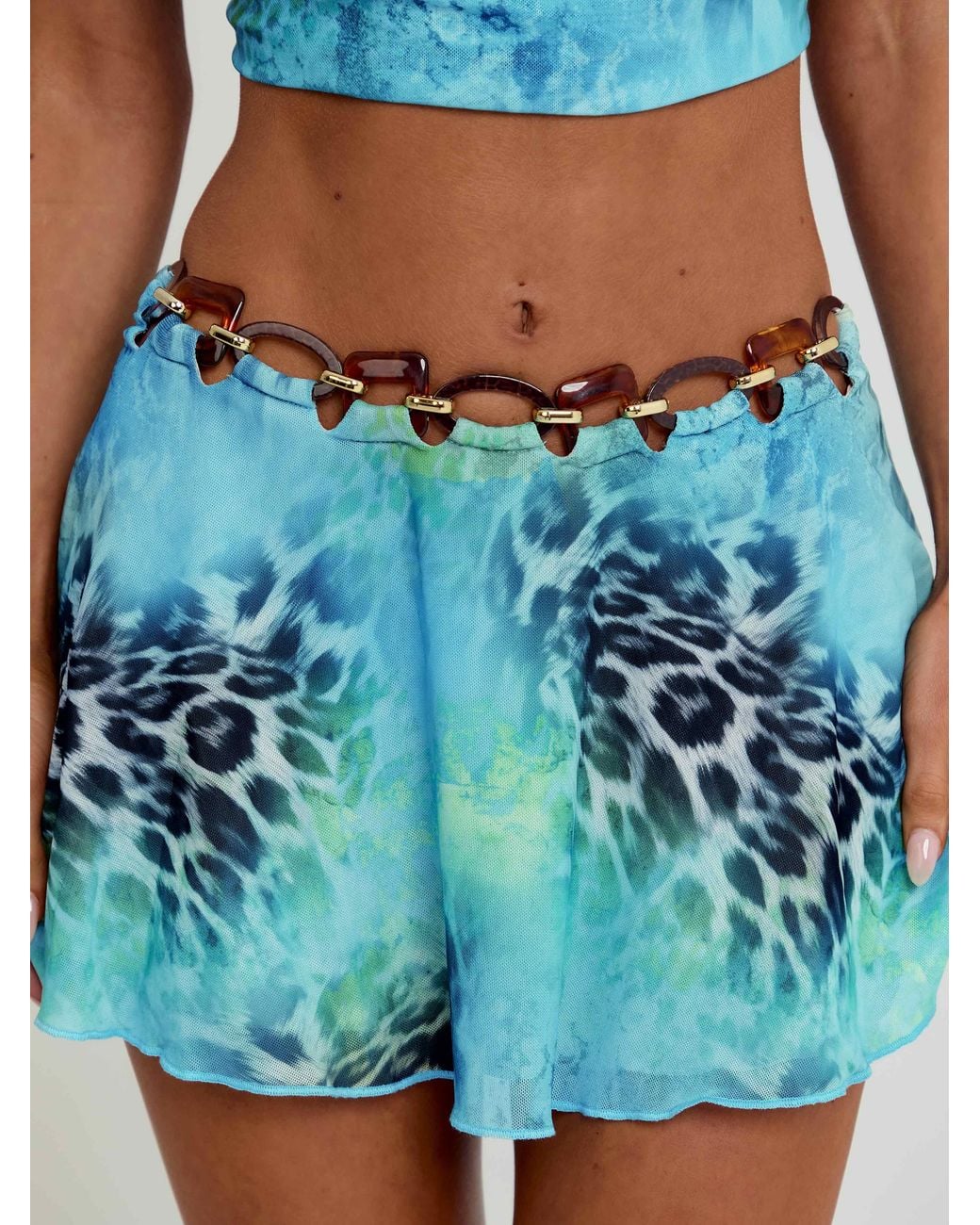 Outcast Vionette Mini Skirt Whitsundays | Lyst