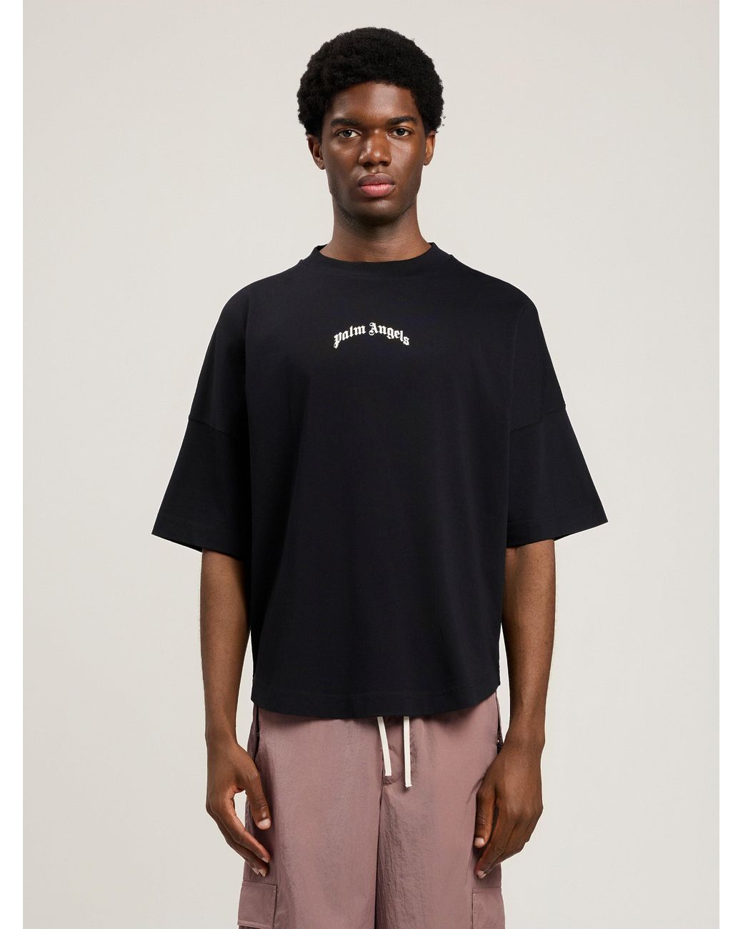 Palm Angels Classic Logo Over T-Shirt in Black for Men | Lyst UK