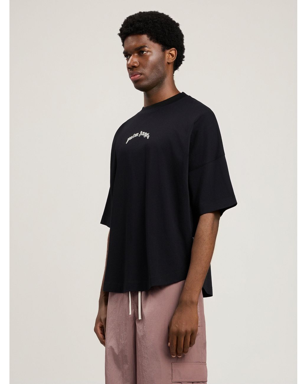 Palm Angels Classic Logo Over T-Shirt in Black for Men | Lyst UK