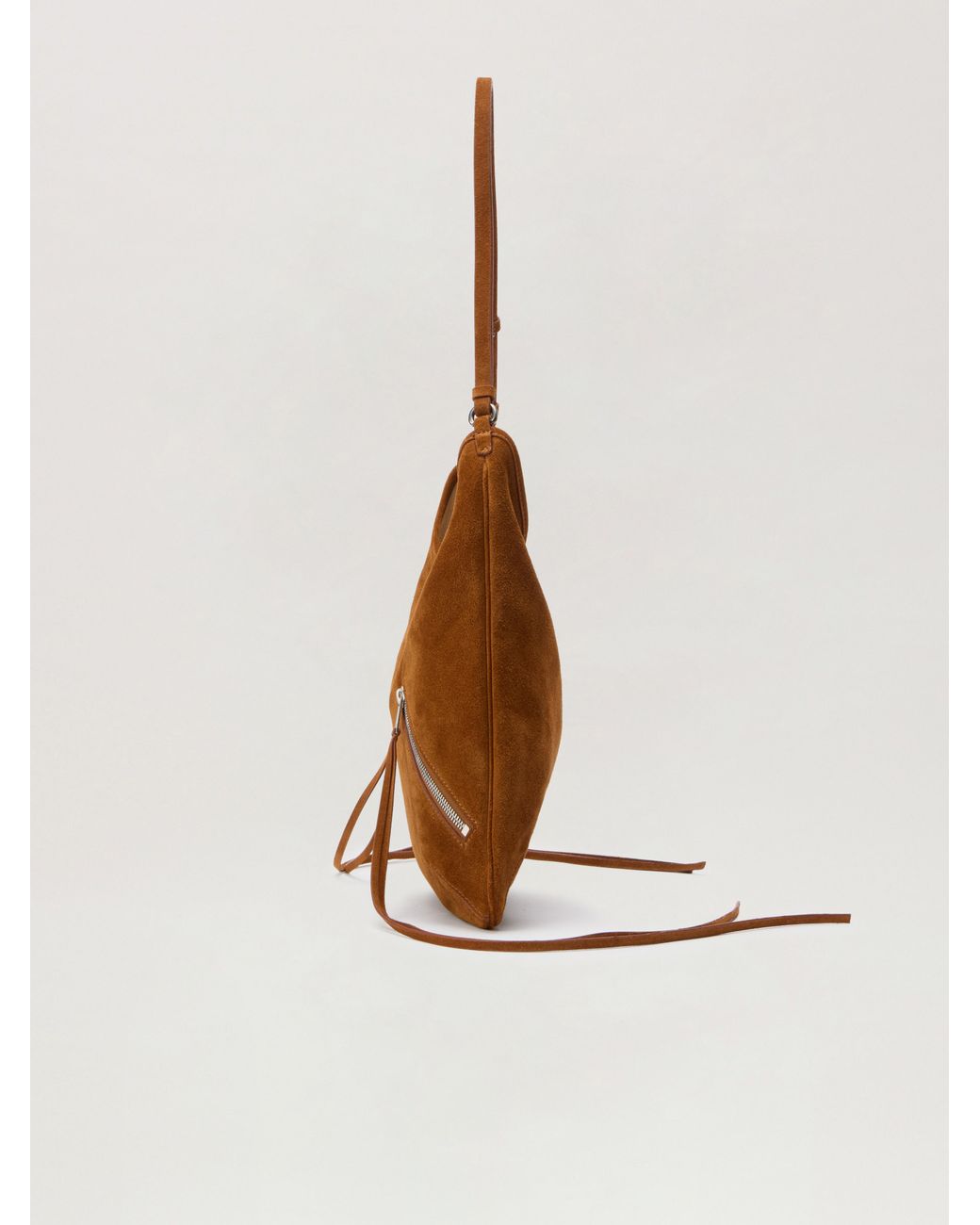 Palm Angels Zip-Up Suede Maxi Bag in Brown | Lyst