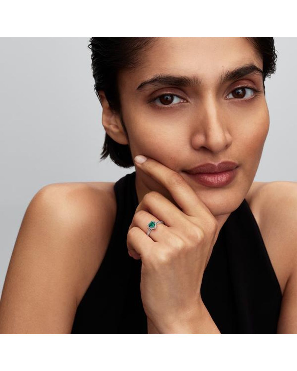 PANDORA Elevated Royal Heart Ring in Metallic | Lyst UK