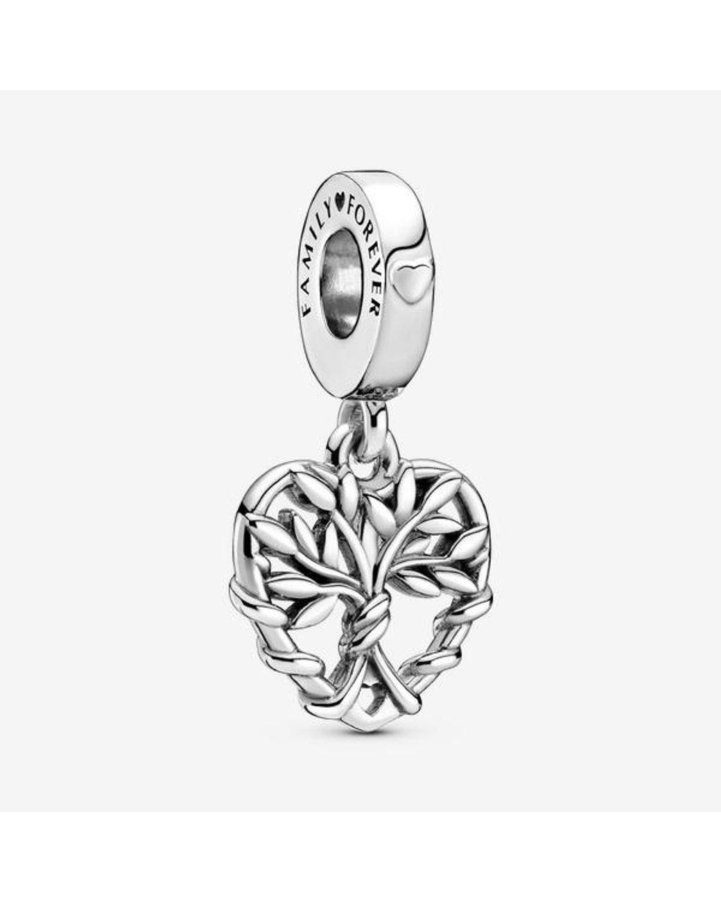 PANDORA Heart Family Tree Dangle Charm in Metallic | Lyst UK