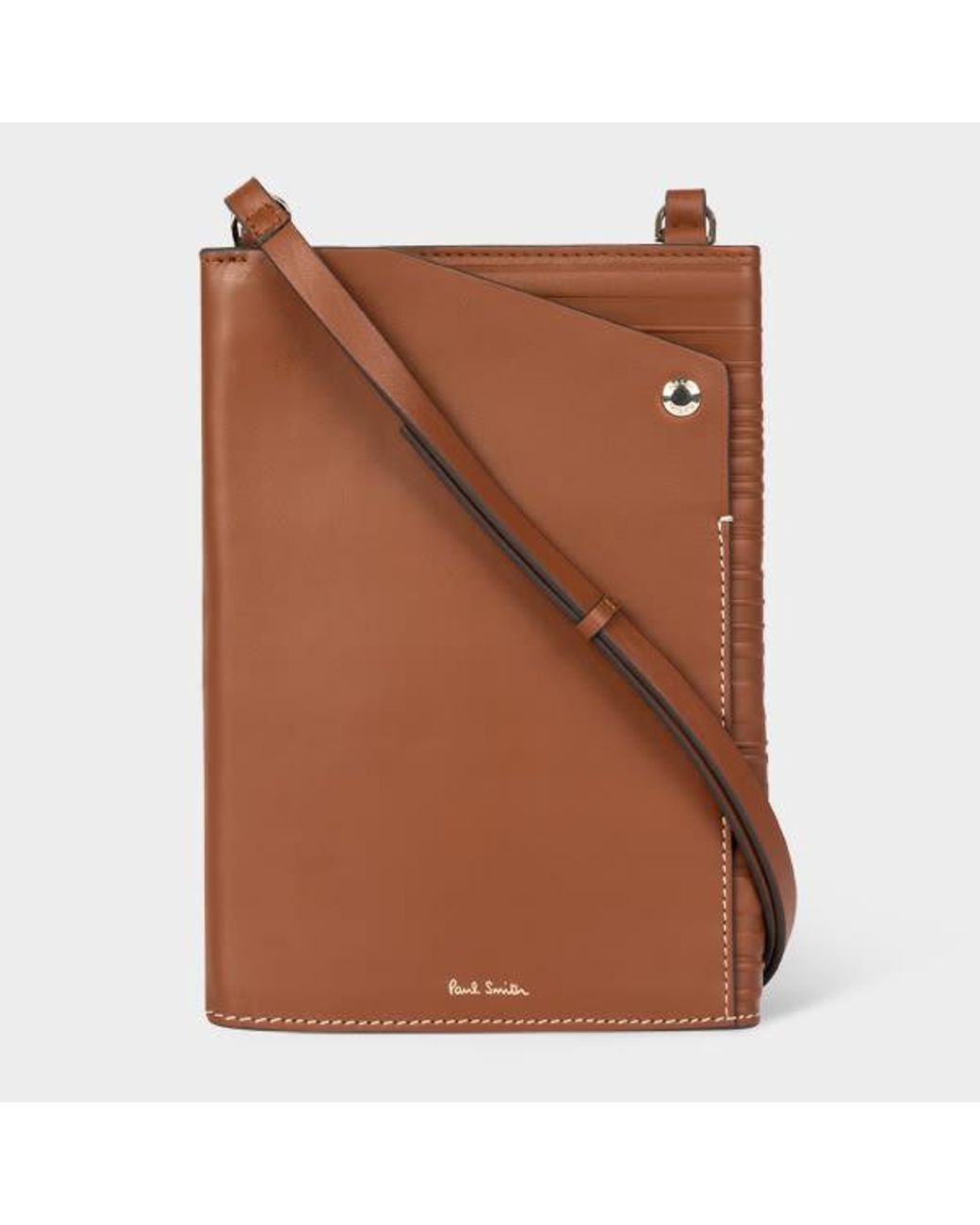 Paul Smith Tan Leather Cross-Body Bag in Brown for Men | Lyst