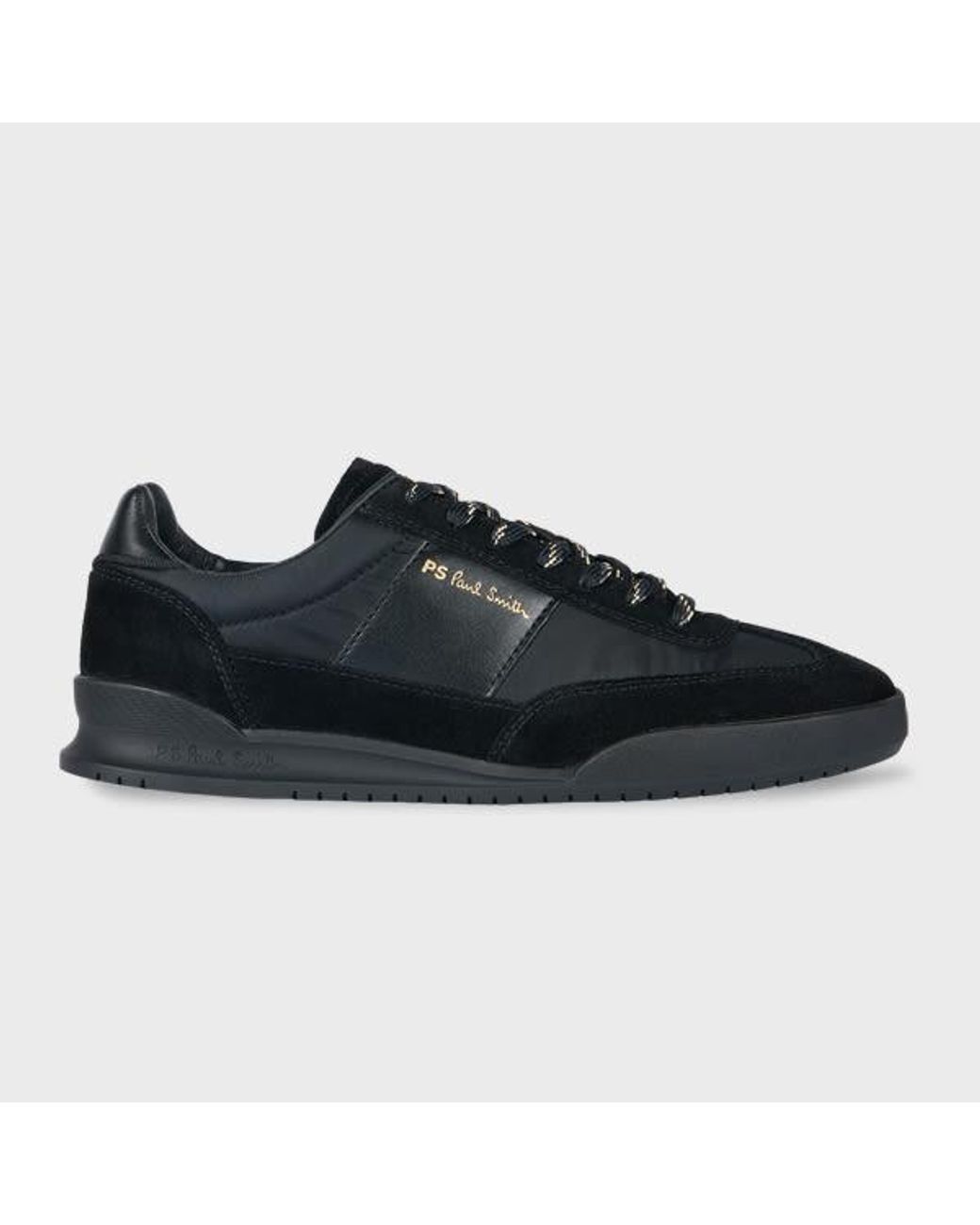 Paul Smith 'Dover' Leather Panel Trainers in Black for Men | Lyst