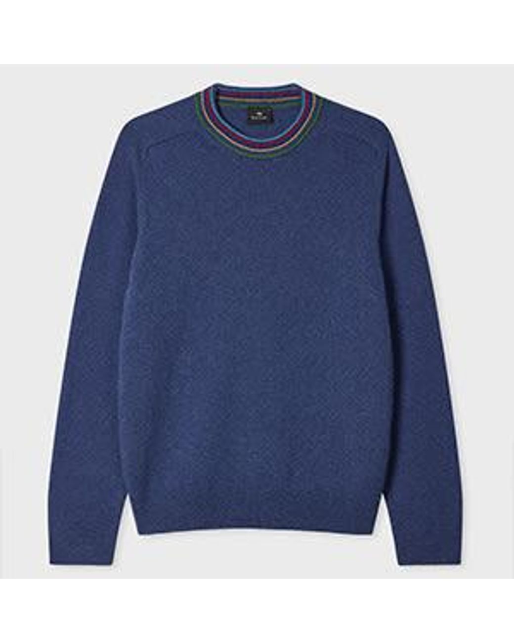 Paul Smith Mid Merino Wool 'Sports Stripe' Sweater in Blue for Men ...