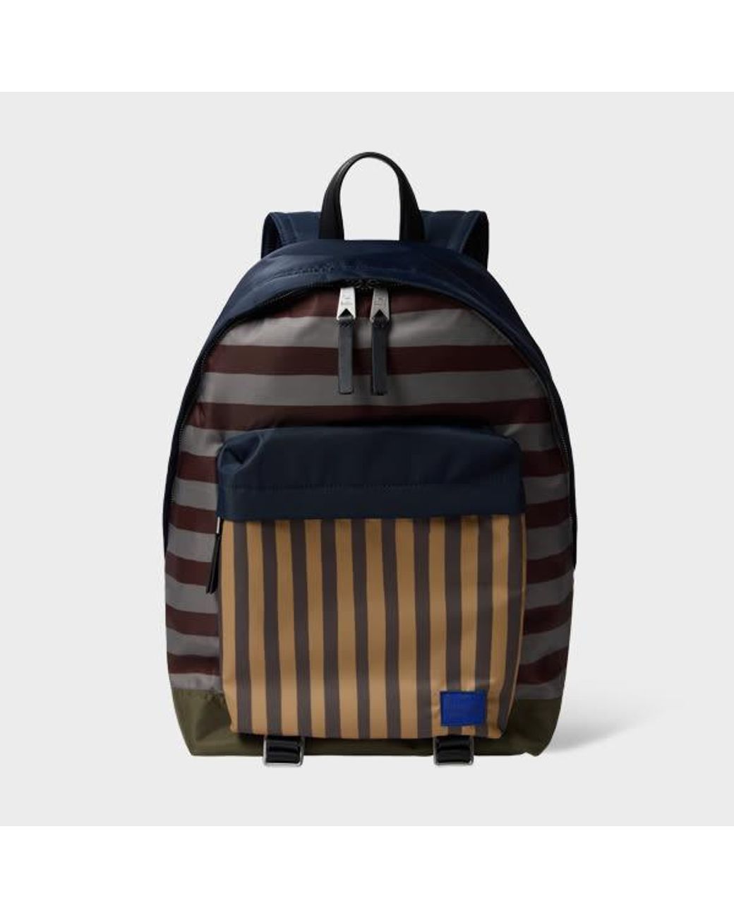 Paul Smith Recycled Nylon Multi Stripe Backpack in Blue for Men | Lyst