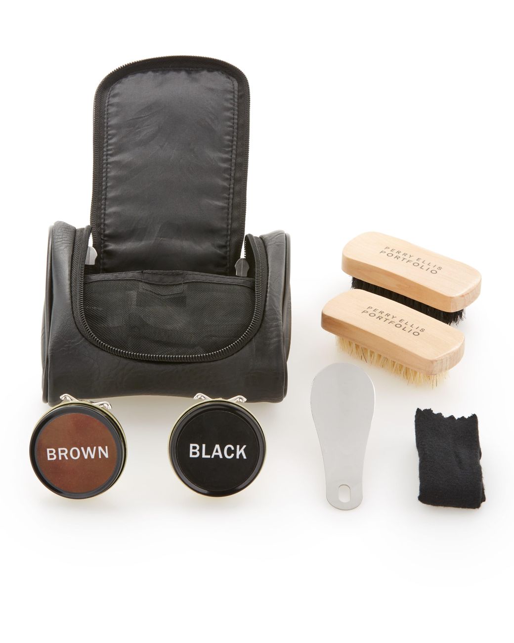 Perry Ellis 7 Piece Shoe Shine Kit in Black for Men | Lyst