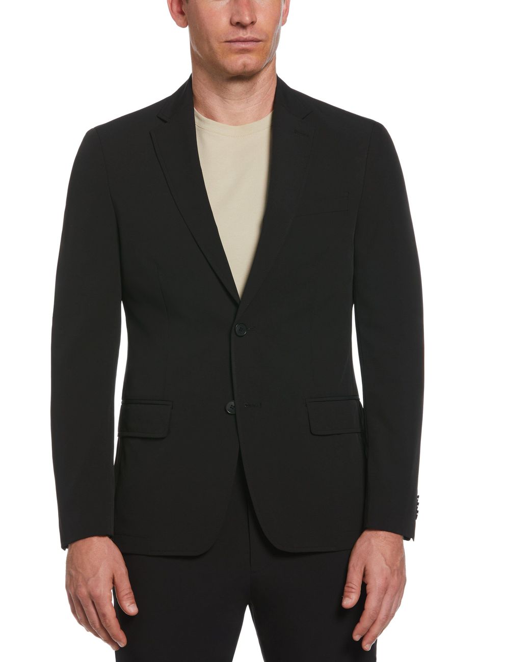 Perry Ellis Slim Fit Tech Suit Jacket in Black for Men | Lyst