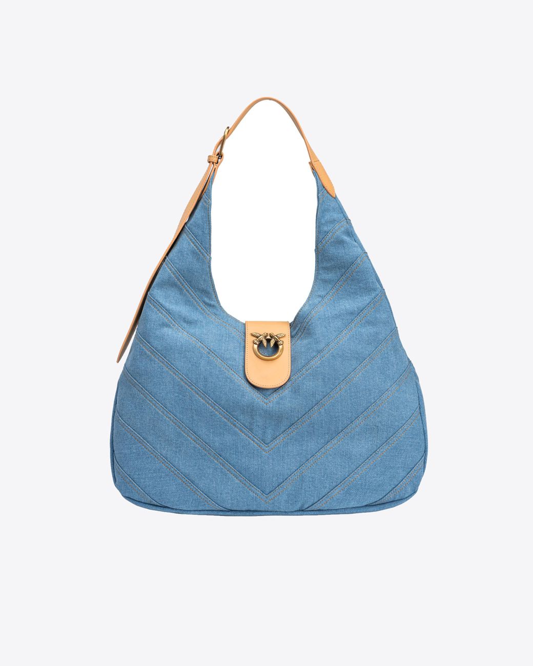Pinko Big Hobo Bag in Blue | Lyst