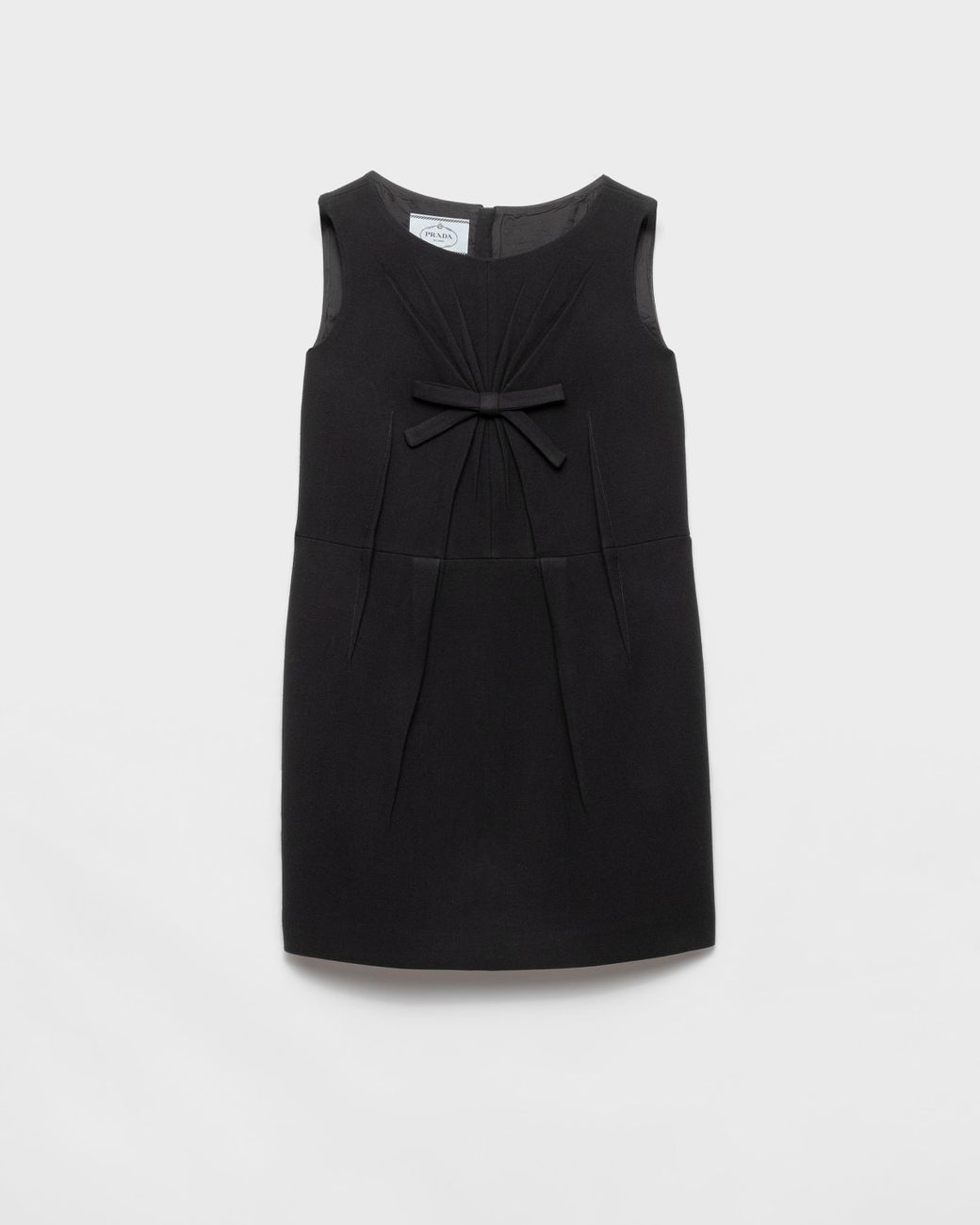 Prada Natté Fabric Mini-Dress in Black | Lyst UK