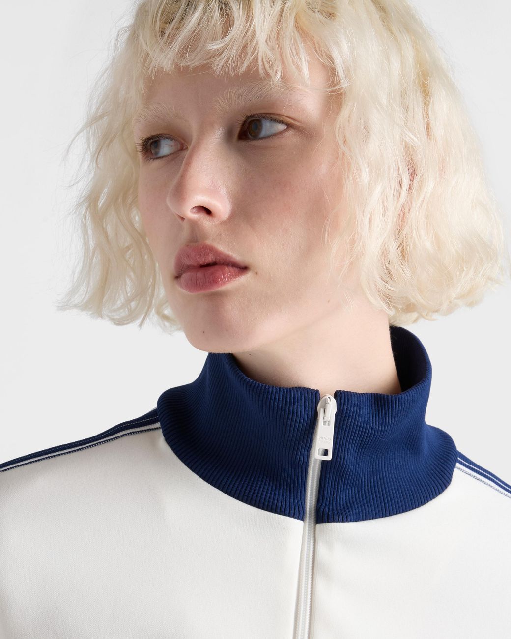 Prada Fleece Jacket in Blue | Lyst UK