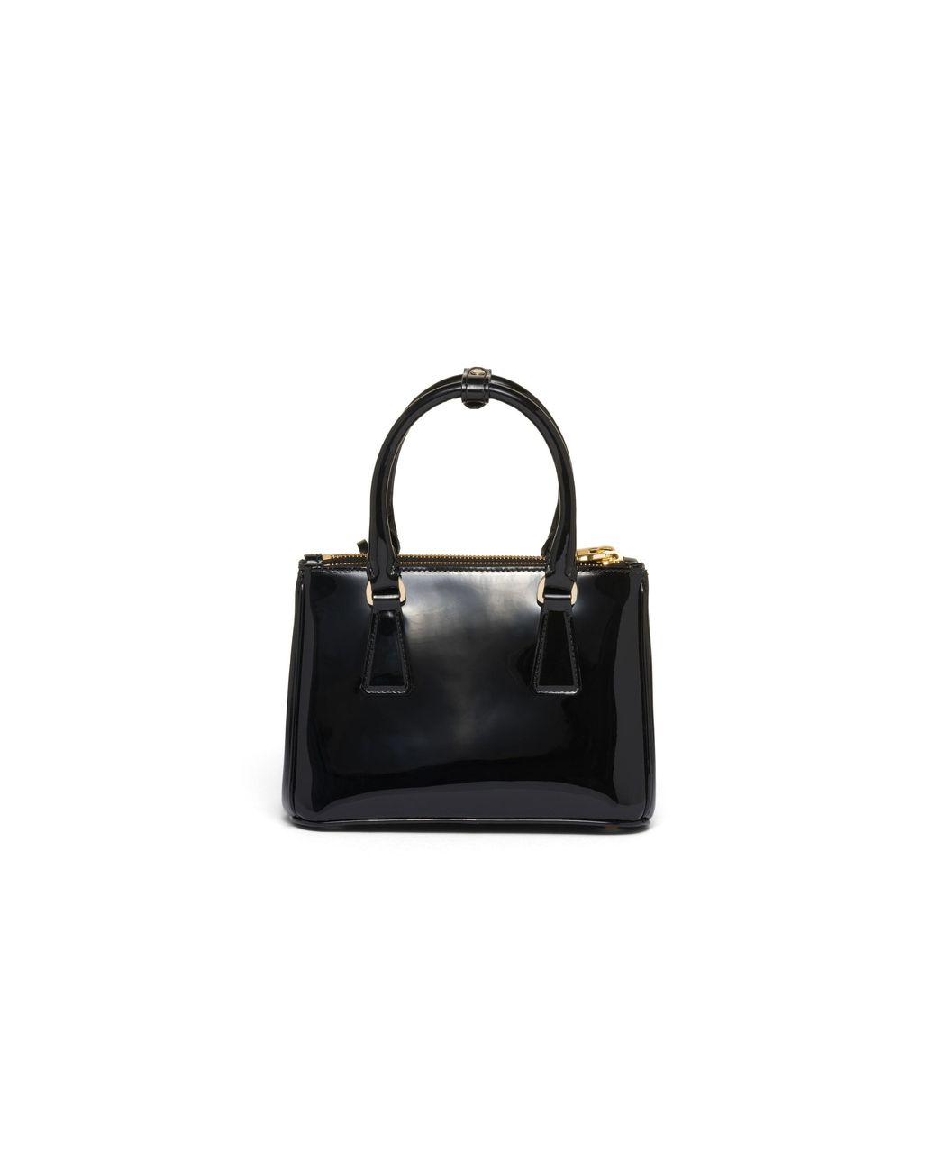 Prada Galleria Mini Patent Leather Bag in Black | Lyst