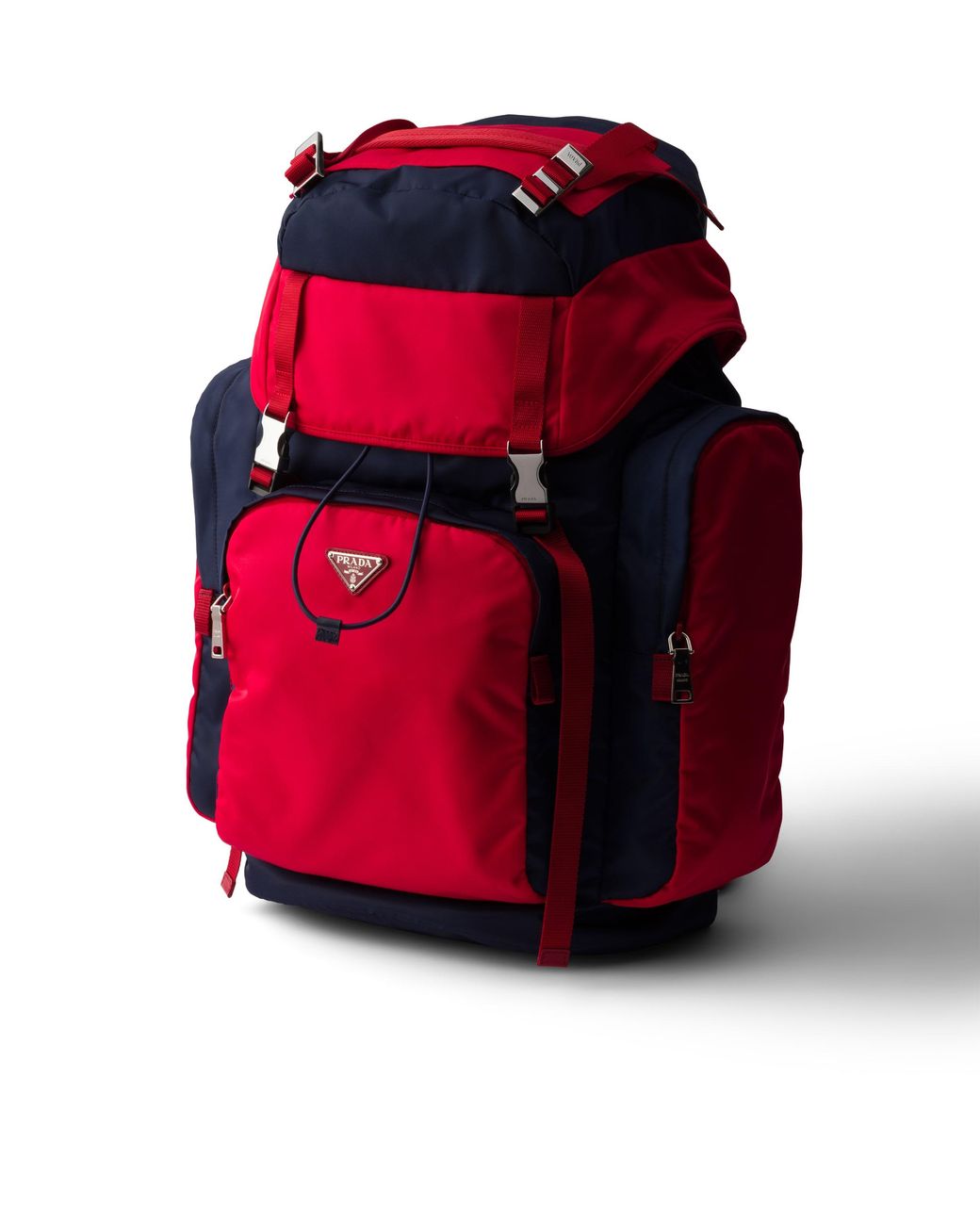 Prada Re-Nylon Backpack, Baltic in Red for Men | Lyst