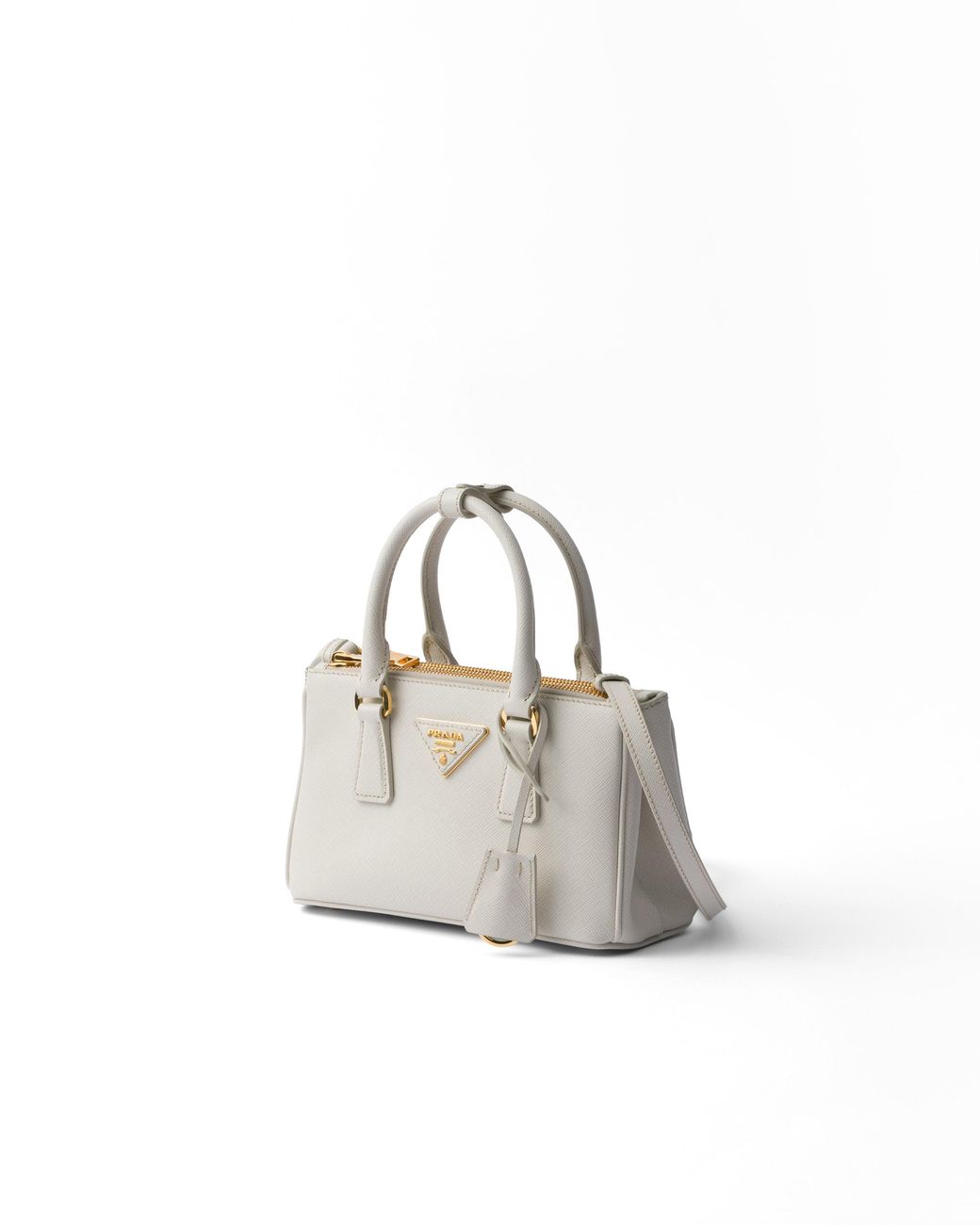 Prada Galleria Mini Saffiano Leather Bag in White | Lyst