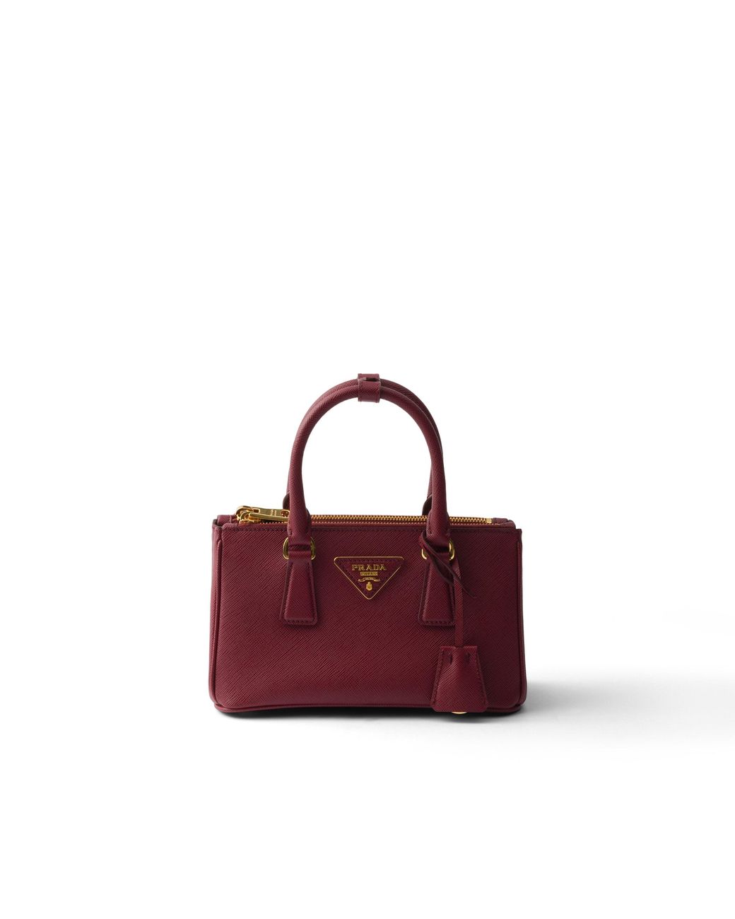 Prada Galleria Mini Saffiano Leather Bag, Crimson in Purple | Lyst