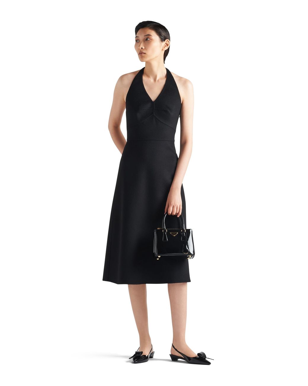 Prada Galleria Mini Patent Leather Bag in Black | Lyst