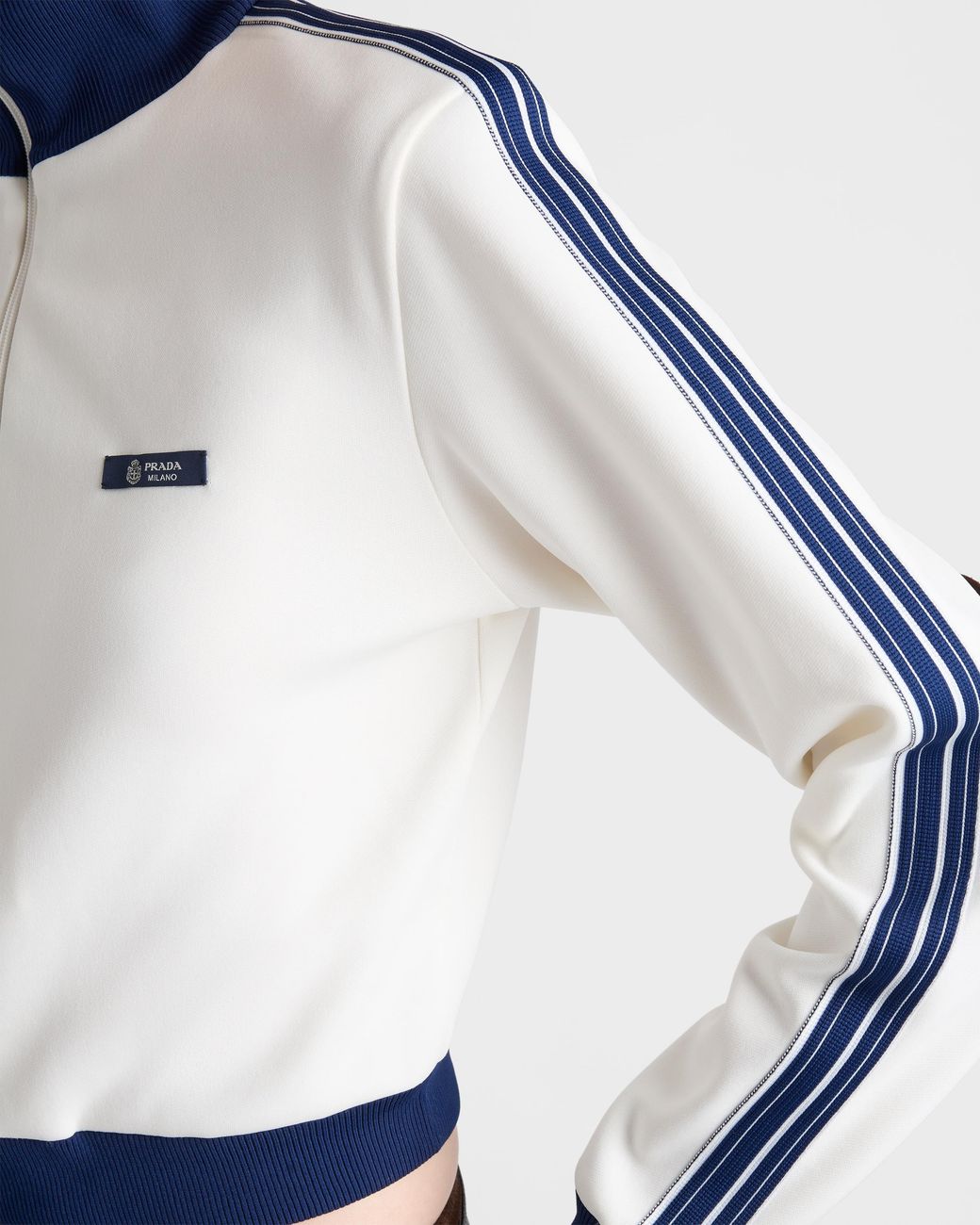 Prada Fleece Jacket in Blue | Lyst UK